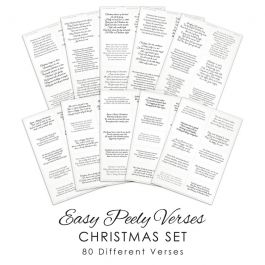 Easy Peely Verses for Cards - Christmas Set